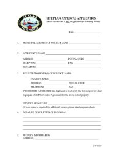 Site Plan Application & Approval Procedures - St Clair Township